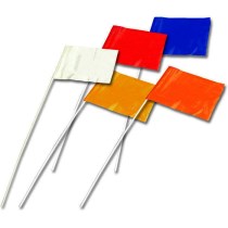 Cansel | Plastic Flags - 4" x 5" x 24" - Fluorescent Pink - 1000 per Case