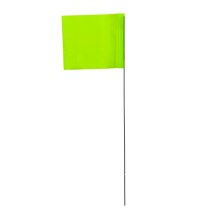 Cansel | Wire Flags - 4" x 5" x 30" - Fluorescent Lime - 100 per Bundle