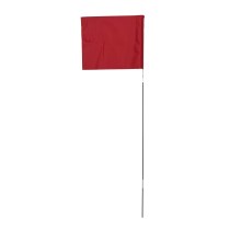 Cansel | Wire Flags - 4" x 5" x 30" - Red - 100 per Bundle