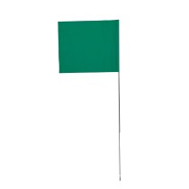 Cansel | Wire Flags - 4" x 5" x 30" - Dark Green - 100 per Bundle