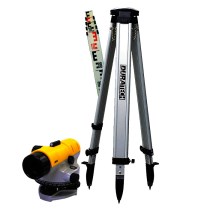 Cansel | Duratech Auto Level 24X Package - Includes: Dome Tripod + Rod